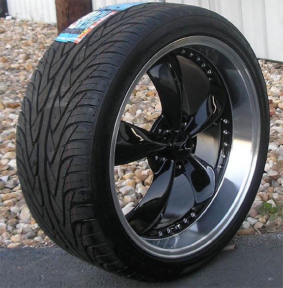 Buy Black Mustang Bullitt Wheels 20x8.5 & 10" & 20 Inch tires 2005 ...