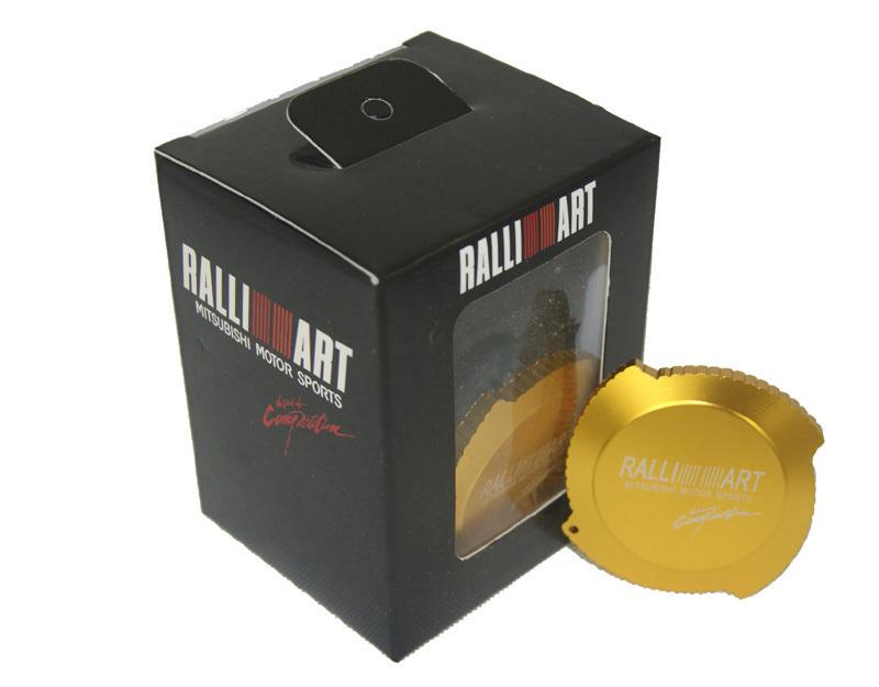Buy RALLIART Engine Oil Fuel Filler Tank Cap Cover Gold For Mitsubishi ...