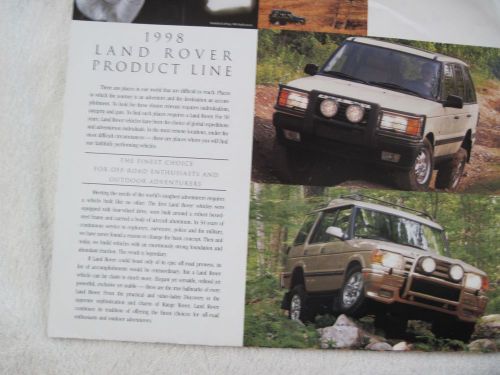 Buy 1998 LAND ROVER PRODUCT LINE-LARGE FOLDOUT BROCHURE CRISP, CLEAN in ...