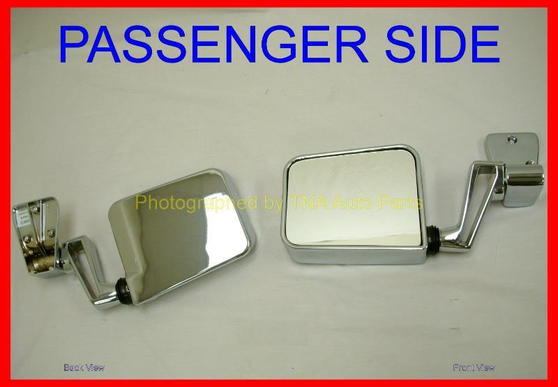 Buy Right - Manual, Door Mounted, Chrome - Outside Side Rear View ...