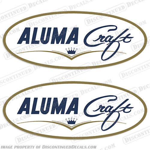 Buy Fits Alumacraft Boat Logo Decals - Vintage (Blue / Gold) in FL ...