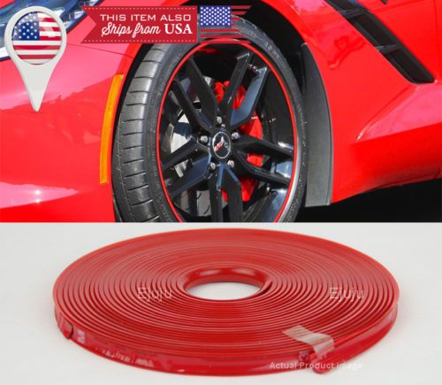 Find 26' Red Tire stripe Edge Trim Soft Rubber Moulding Univeral 14-22 ...
