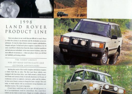Find 1998 LAND ROVER PRODUCT LINE BROCHURE POSTER RANGE ROVER DISCOVERY ...