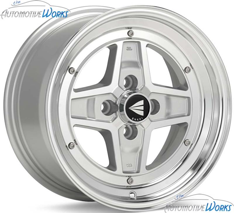 Find 15x8 Enkei Apache II 4x114.3 4x4.5 0mm Silver Machined Rims Wheels ...
