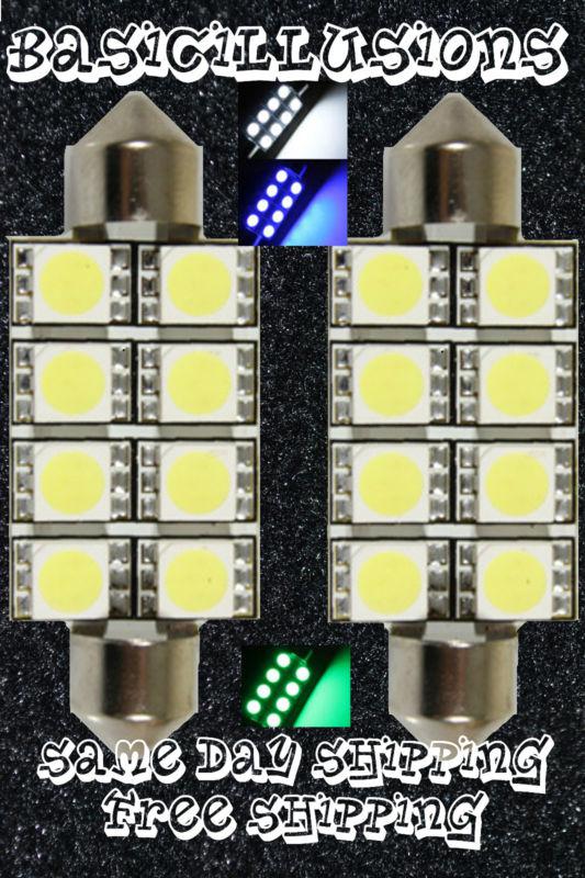 Find 4X 42MM 8 SMD GREEN LED DOME MAP LIGHT BULB 211 211-2 212-2 569 ...