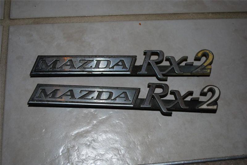 Sell Pair of Mazda Rx2 Rear Side Emblems Metal in Puyallup, Washington ...