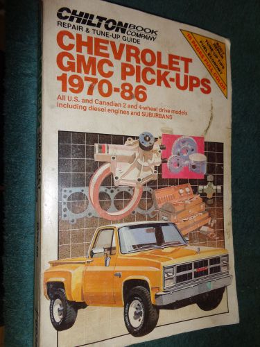 Sell 1970-1986 CHEVROLET / GMC TRUCK SHOP MANUAL / PICKUP SUBURBAN CHILTON'S BOOK 85 in Benton ...