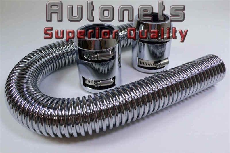 Sell 12" Chromed Stainless Steel Radiator Hose Kit Chrome End Cap ...