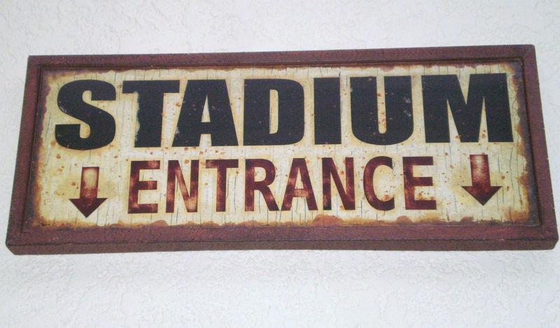 Sell STADIUM ENTRANCE Sign Vintage Style Man Cave Shop Football Soccer ...