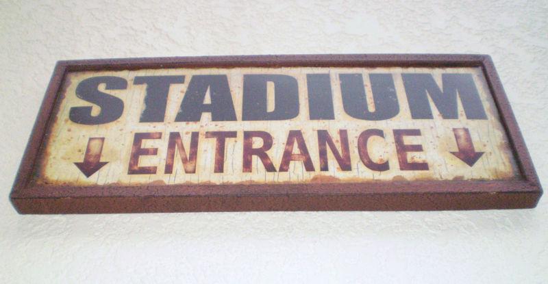 Sell STADIUM ENTRANCE Sign Vintage Style Man Cave Shop Football Soccer ...