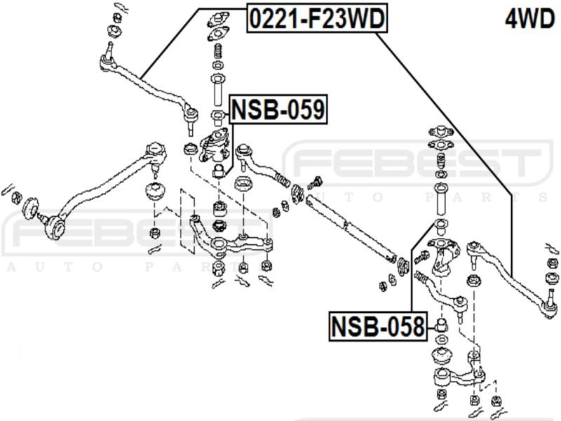 Sell TIE ROD END - Febest # 0221-F23WD in Pompano Beach, Florida, US, for US $34.95