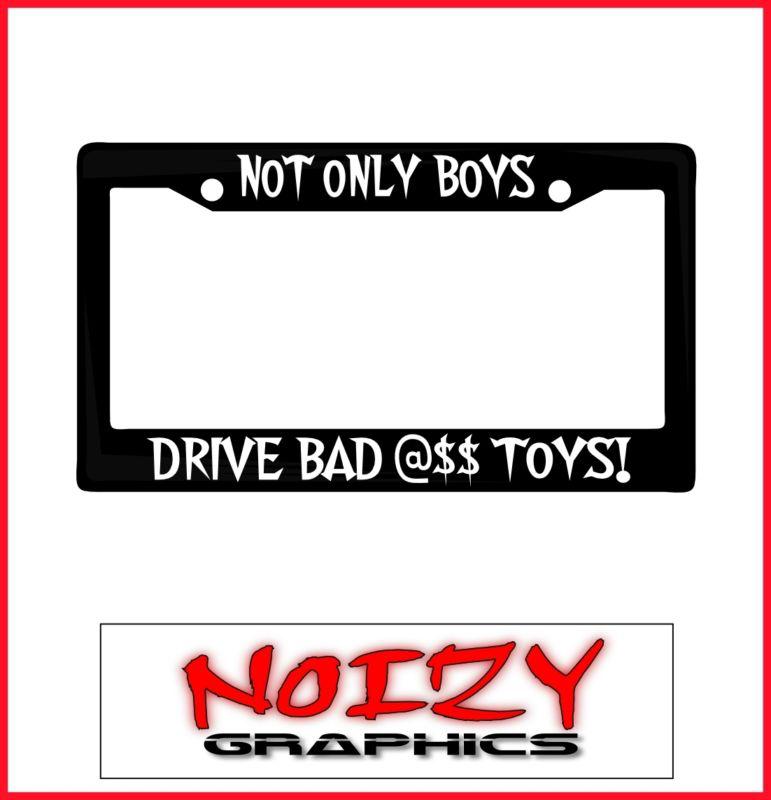 Sell FUNNY CUTE LICENSE PLATE FRAME CAR STICKER TRUCK NOT ONLY BOYS ...