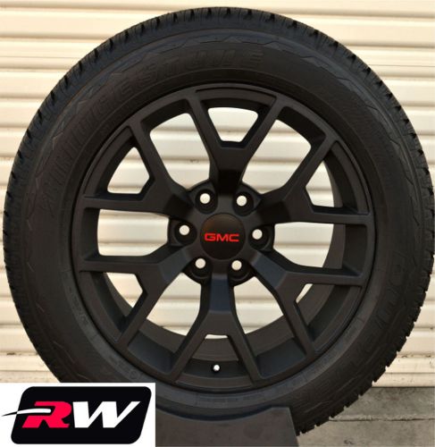 Sell 2014 GMC Sierra Wheels Tires Satin Black Rims Yukon Sierra 20 inch ...