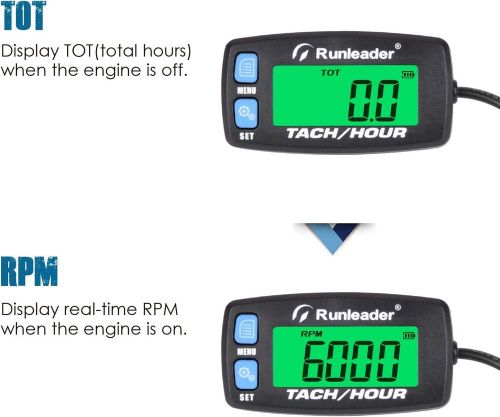 Sell Runleader Gas Engine Hour Meter, Maintenance Tachometer for Riding ...