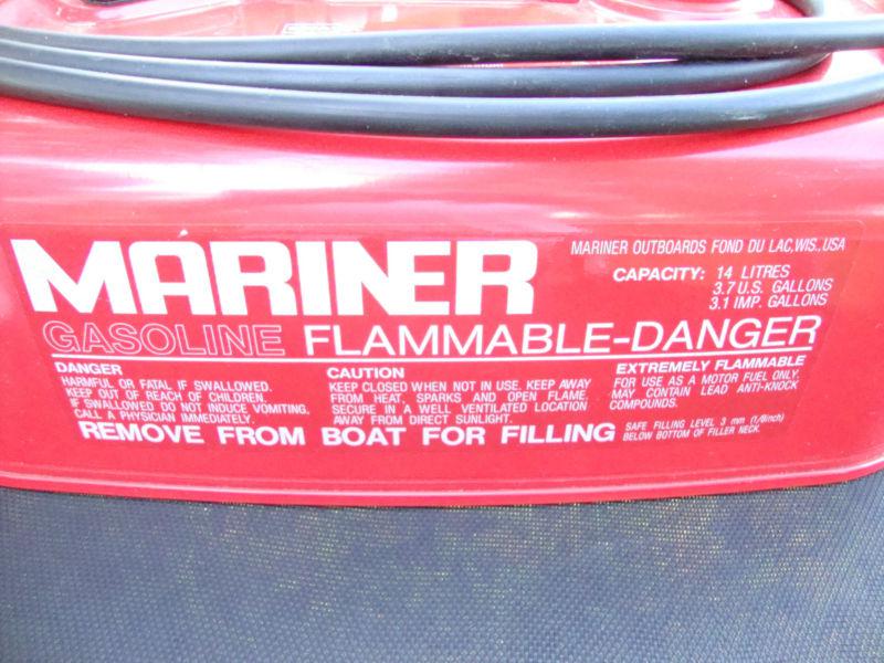 Sell NOS Mariner 3.7 gallon boat gas tank bulb and hose Mercury in ...