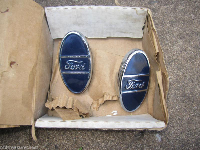 Purchase Ford Model A Bumper Clamp Mounts Ford Script Emblem Unused in ...