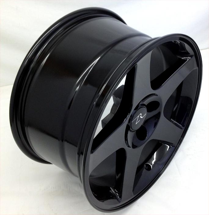 Purchase Black Mustang ® Cobra SVT Replica Wheels 4 lug 1987-1993 17x9 ...