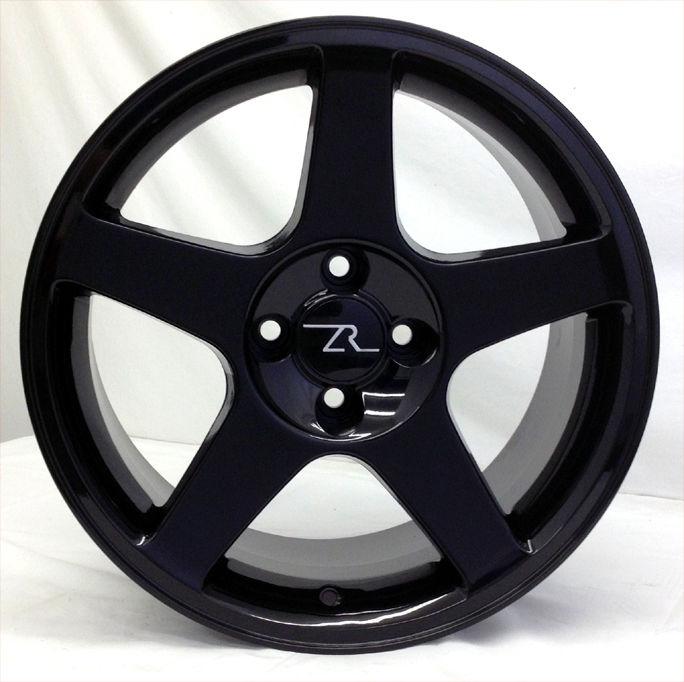Purchase Black Mustang ® Cobra SVT Replica Wheels 4 lug 1987-1993 17x9 ...