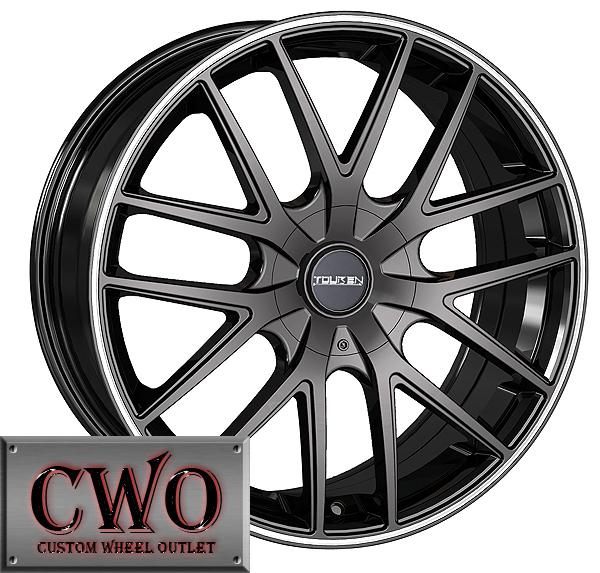 Purchase 20 Black Touren TR60 Rims 5x108/5x114.3 5 Lug Jag Ford Volvo ...