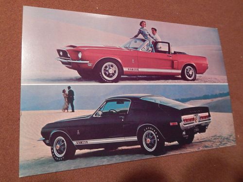 Purchase 68 MUSTANG SHELBY COBRA GT 350 500 LARGE POSTCARD 1968 ...