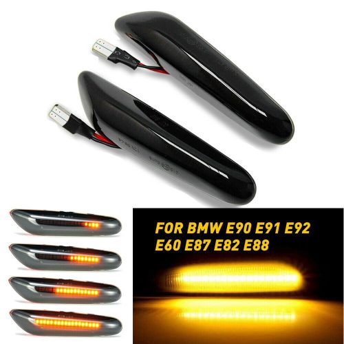 Purchase Smoked LED Sequential Side Marker Lights For BMW E60 E61 E82 E88 E90 E91 E92 E93 in ...