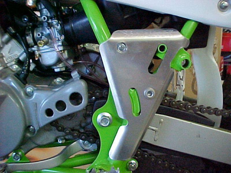 Purchase WORKS CONNECTION FRAME GUARDS fits Kawasaki KX 100 1998-09 in ...