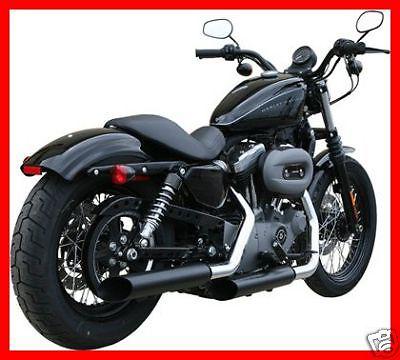 Purchase RUSH 1.75 or 2" BLACK SLIP-ON MUFFLERS EXHAUST PIPES HARLEY ...