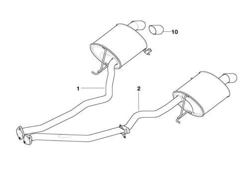 Find Genuine BMW Right Exhaust Tailpipe Tip Trim Chrome E71 X6 in DE ...