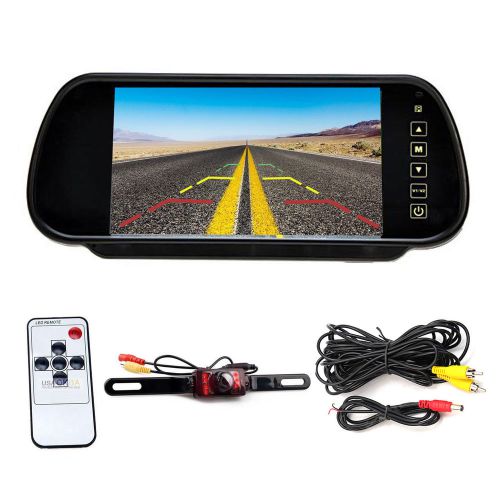 Buy 7" LCD Screen Car Rear View Backup Parking Mirror Monitor &Camera ...