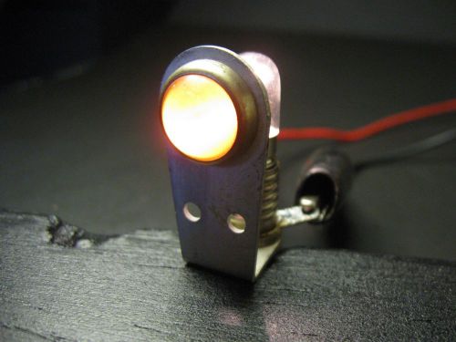 Buy Vintage Dash Gauge Panel Light Indicator with ½” Smooth AMBER Jewel ...