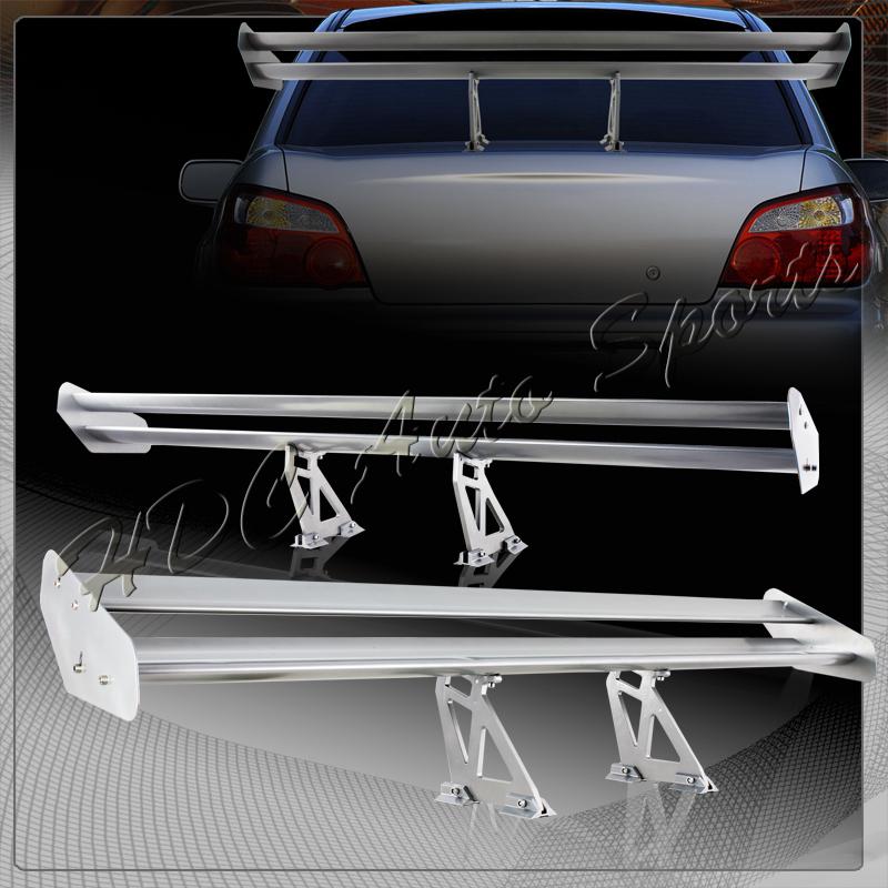 Buy 55" Silver Lightweight Aluminum Rear Trunk GT Style Double Deck ...