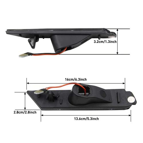 Buy Front Amber Rear Red LED Side Marker Light Fit For 2010-2015 Chevy ...