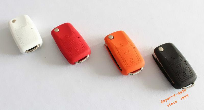 Buy Silicone Key Cover Keyless Entry Remote Fob FIT for VW Jetta GTI ...