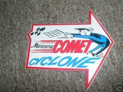 Buy 1960's MERCURY COMET CYCLONE RACING LOGO DECAL STICKER in Not ...