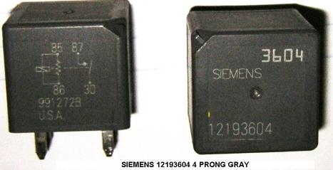 Buy SIEMENS - RELAY - 12193604 3604 - GRAY - 4 PRONGS in Tempe, Arizona ...