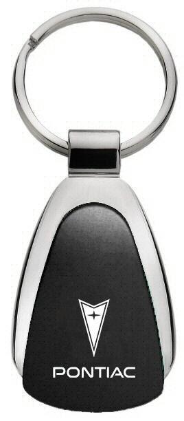 Buy Pontiac Black Tear Drop Metal Keychain Car Ring Tag Key Fob Logo ...