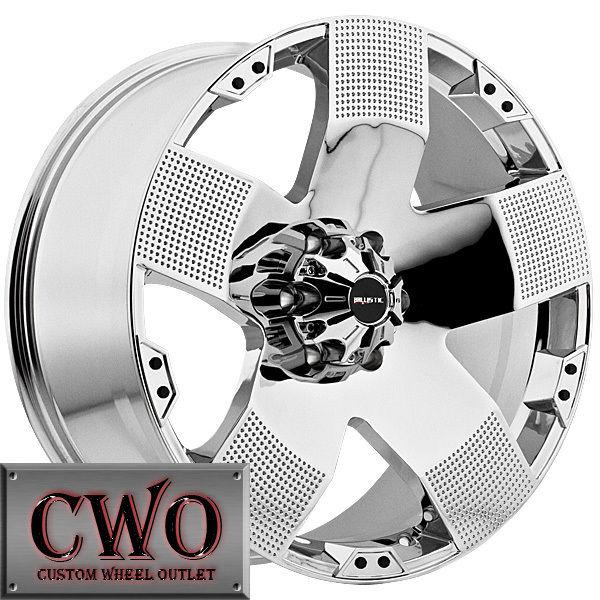 Find 22 Chrome Ballistic Hyjak Wheels Rims 8x180 8 Lug GMC Chevy 2500 ...