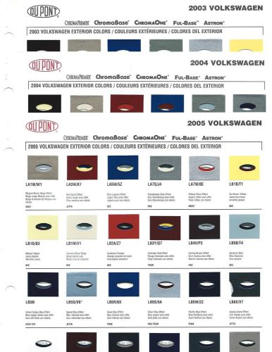 Find 2003 2004 2005 VOLKSWAGEN GTI BEETLE GOLF JETTA PAINT CHIPS DUPONT ...