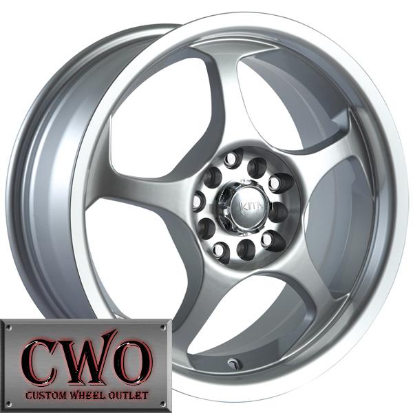 Sell 17 Silver Akita AK90 Wheels Rims 4x100/4x114.3 4 Lug Civic Integra ...