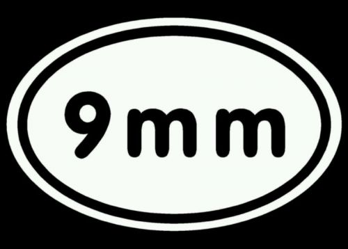 Sell 9mm Sticker White Oval Protected Pistol Guns Car Decal in Macks ...