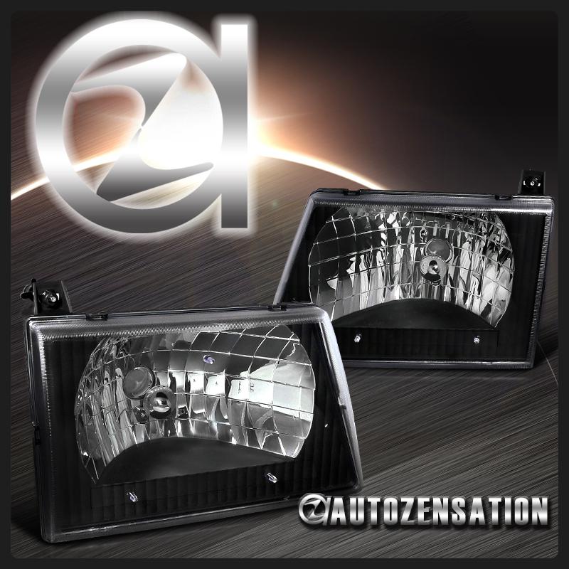 Sell 92-06 Ford E150 E250 E350 E450 Econoline Van Black Crystal ...