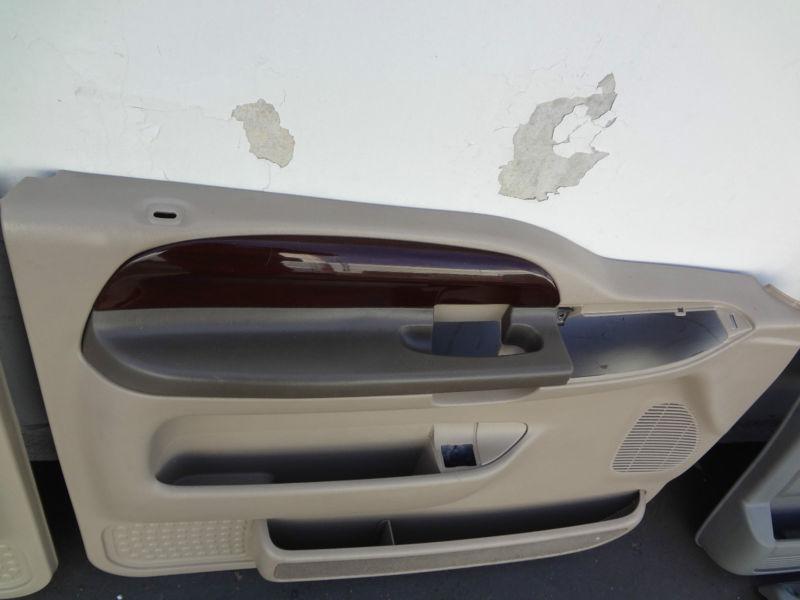 Sell 2000-2005 FORD EXCURSION FRONT & REAR DOOR PANELS TAN WITH WOOD ...