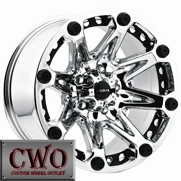 Purchase 18 Chrome Ballistic Jester Wheels Rim 8x165.1 8 Lug Chevy GMC ...