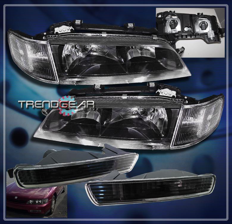 Purchase 96 97 HONDA ACCORD CRYSTAL HEAD LIGHTS+BUMPER SIGNAL LAMP SET ...