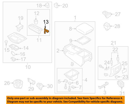 Purchase Infiniti NISSAN OEM 11-13 QX56 Center Console-Courtesy Lamp ...