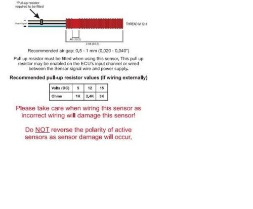 Purchase Short BLACK Cherry Hall Effect Geartooth Speed Sensor PAIR ...