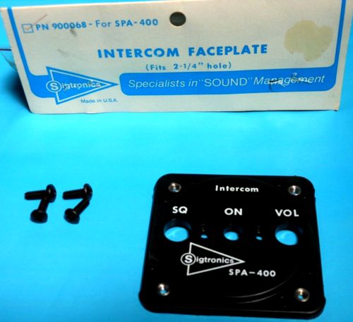 Purchase Sigtronics SPA-400 & SPA-600 Intercom Round Faceplate Fits 2-1 ...