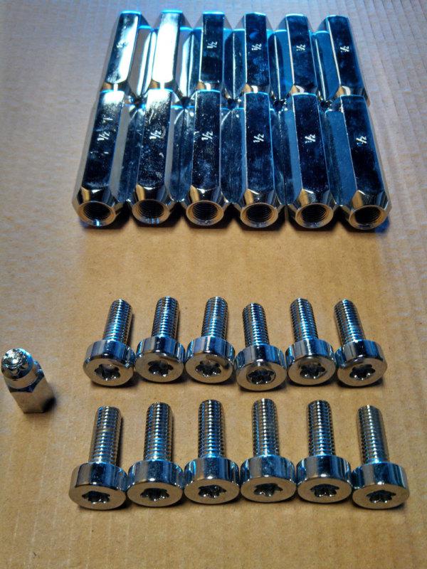 Purchase FULL SET OF SPINNER LUGS WHEELS RIMS CHROME LUGS 1/2 THREAD ...