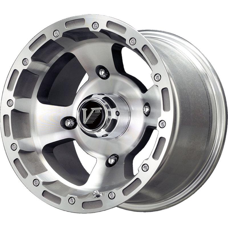 Buy 2 New 14X7 4+3 4x136 VISION ATV 161 Bruiser Machined Wheels/Rims in ...
