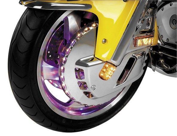 Purchase Show Chrome Front Rotor Covers LED 3-COLOR For Honda GL1800 in ...